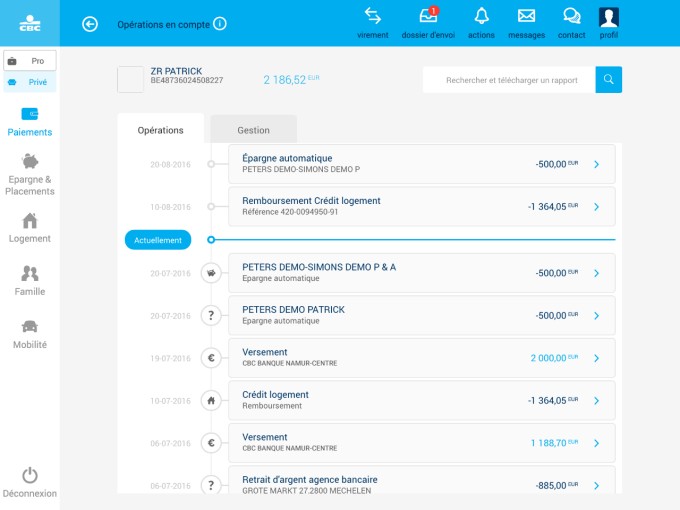 Effectuez vos paiements dans CBC Touch - CBC Banque et Assurance