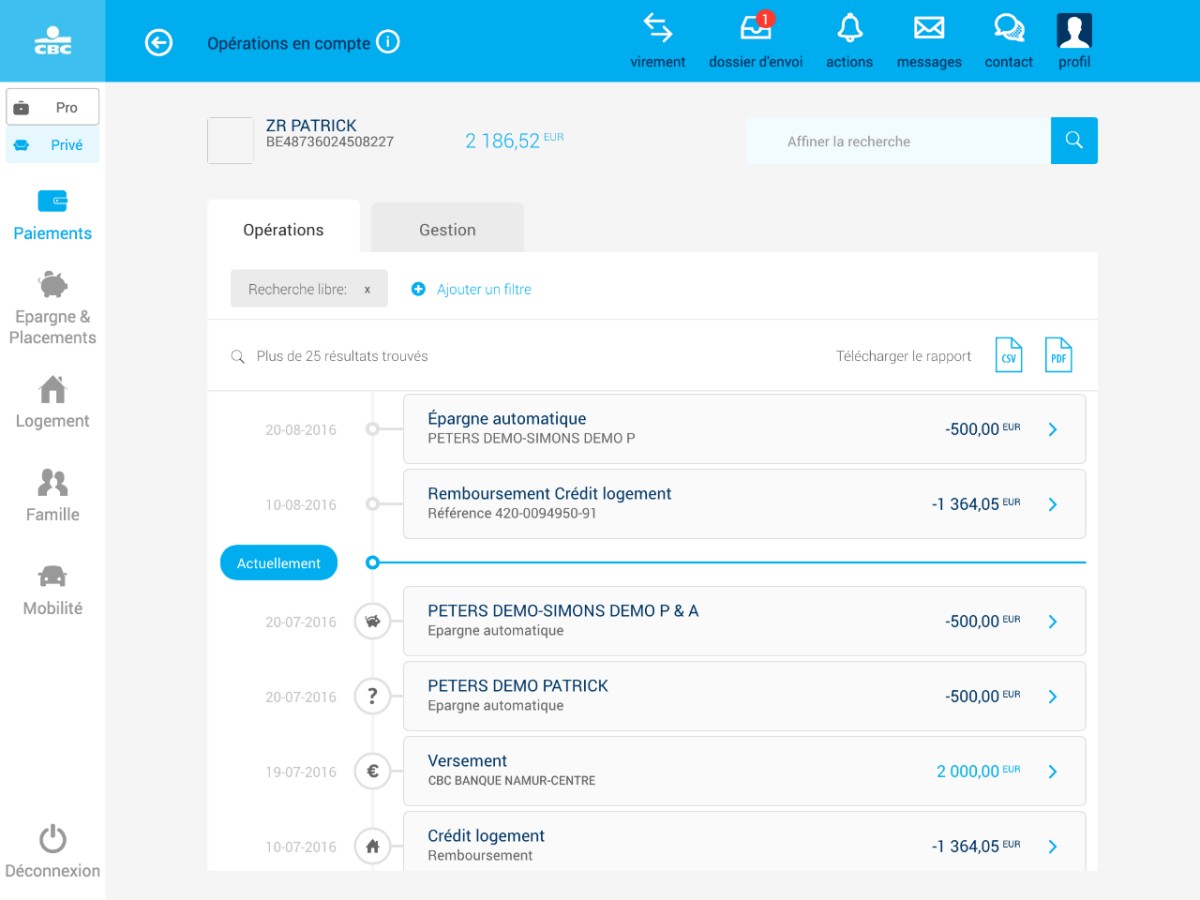 Effectuez vos paiements dans CBC Touch - CBC Banque et Assurance